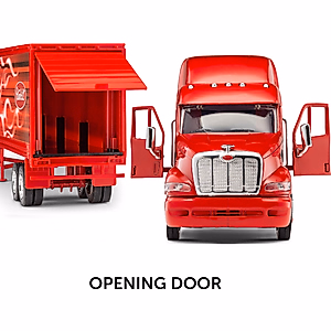 Wheel Master Peterbilt Tractor Trailer 387 Play Toy Truck Vehicle for Kids 1/32 Die Cast Scale,Designed, with Functions, Pre Built Semi, Realistic Look and Openable Doors Great Gift for Children