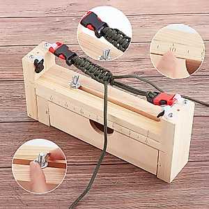 PH PandaHall Jig Bracelet Kit, Adjustable Length Bracelet Maker Kit for Weaving DIY Craft Tools, Including 2 Parachute Cords and 6 Quick Release Buckles