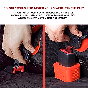Wididi 2-Pack Car Seat Belt Buckle Holder Buckle Up - Car Seatbelt Guard - Seat Belt Holder - Durable Silicone Material - Car Accessories - Suitable for Kids