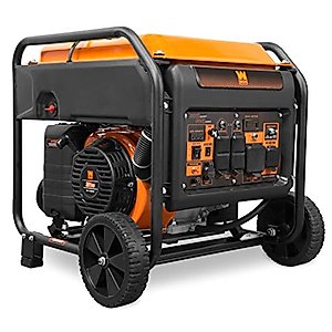 WEN GN625i 120V/240V, CARB Compliant 6250-Watt RV and Transfer-Switch-Ready Open Frame Inverter Generator, Black