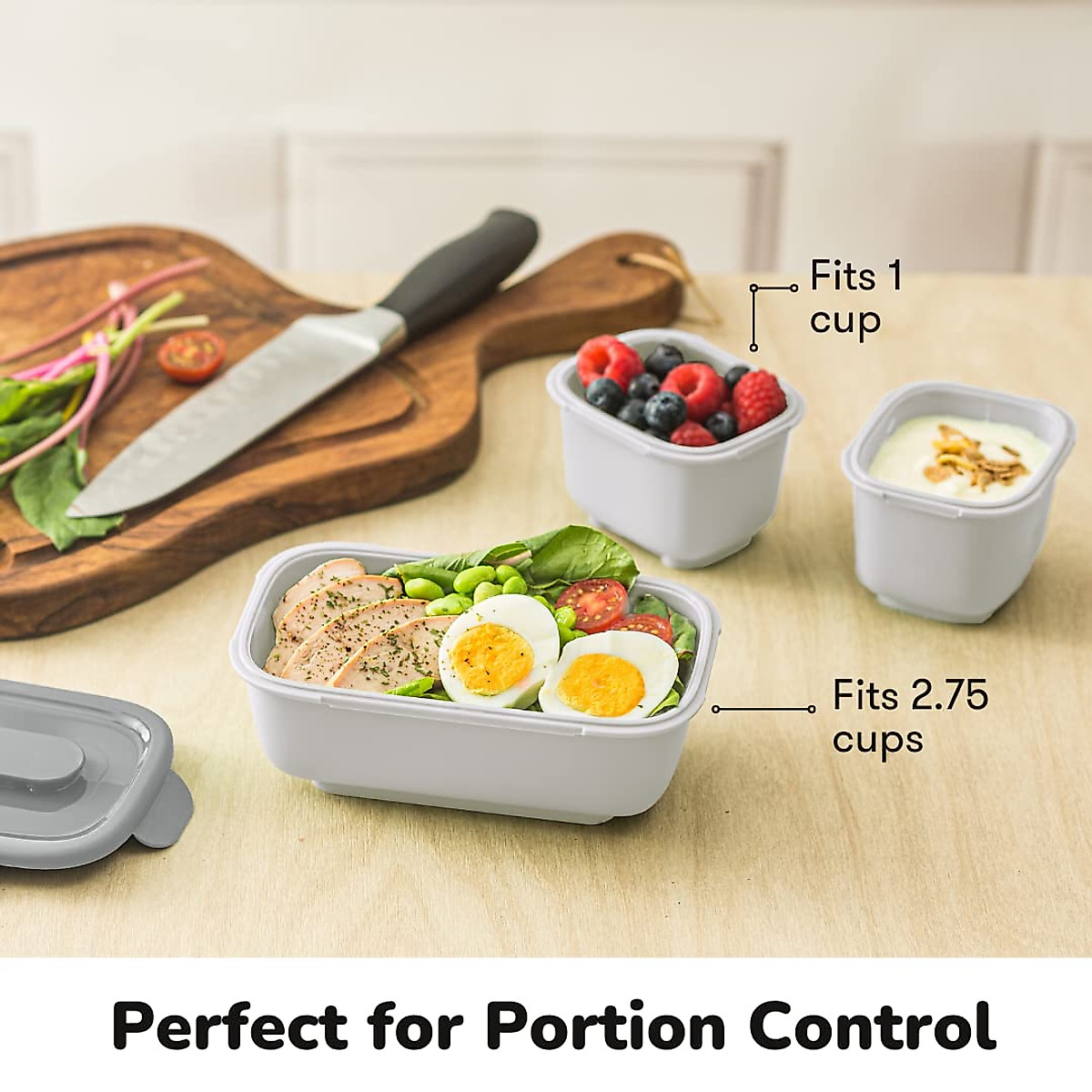 Connecting Bento Box Food Storage Containers | OmieBox OmieGo | Snack Container, Meal Prep, Leak Proof Airtight Food Storage, Adult Lunch Box