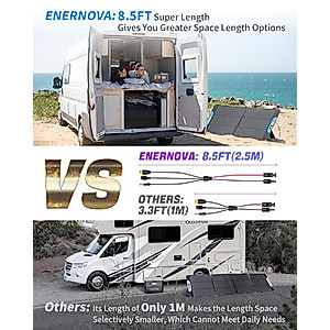 8.5Ft Solar Connector 3-in-1 (XT60, DC5521, Anderson) Adapter Cable Solar Charge Cable for Solar Generator Portable Power Station and Solar Panel (2.5M/8.5Ft)