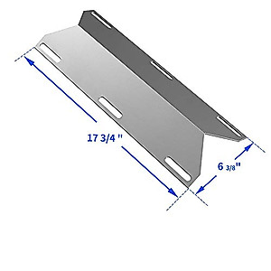 Htanch SN1231(3-Pack) SA3361(3-Pack) 15 13/16" Stainless Steel Heat Plate and Burner for Jenn Air 720-0336,720-0337,720-0511, 720-0512, 720-0339 Gas Grill