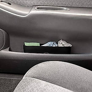 FH Group Silicone Waterproof Durable Portable Small Waste Trash Garbage Bin Can for Cars, SUVs, and Trucks Black