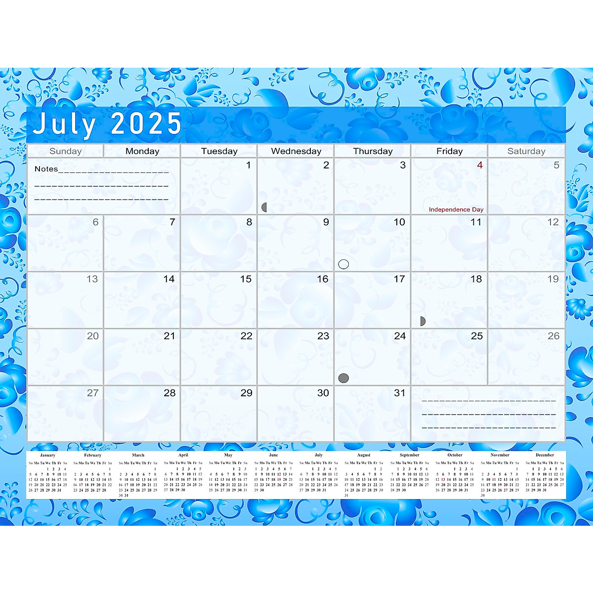 2025 Monthly Desktop/Wall Calendar/Planner - Habit Tracker - Daily, Weekly & Monthly Goal Motivational Habit Tracking Journal Inspirational - (Edition #019)