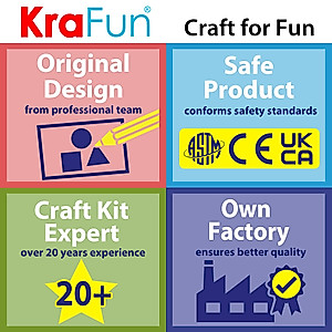 KRAFUN Easy DIY Unicorn LED Night Light Kids Lamp Kit for Girl Crafts – My First Beginner Arts and Crafts Gift, STEM STEAM Toys Painting Lamp with Marker for Age 5 6 7 8 9 10 11 12 Year Old