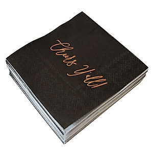 Cheers Y'all Napkins Wedding Cocktail Napkins Engagement Paper Disposable Party Napkins Bridal Shower, Bachelorette towel Decorations Supplies Set of 50 3 Ply