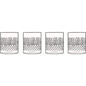 Luigi Bormioli Diamonte 12.75 oz. Double Old Fashion Glass, Set of 4 12769/01