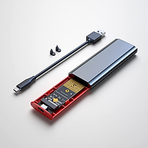 Pasotim M2 SSD Case M.2 to USB 3.1 Gen 2 10Gbps NVMe SSD Enclosure for NVMe PCIE M Key/ (B+M) Key SSD, M2 SSD Case OTG