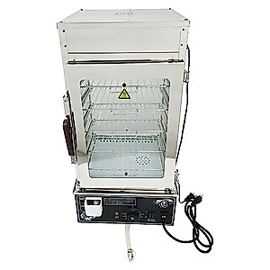 INTBUYING Commerical Bun Steamer Machine 110V Electric Food Display Automatic Temperature Control with 5 Layers Stainless Steel Shelf Display for Steamed Bun, Steamed Roll, Baozi, Shumai, Corn Peanut