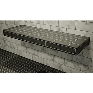 Floating Shower Bench Kit with Orange XPS Waterproof Board - Original Shower Bench Bracket® (14x24)