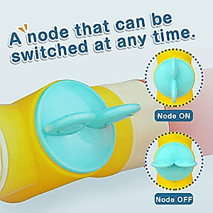 GILOBABY 15 PCS Baby Bath Toys, Animal Spinning Gear Toddler Bath Time Sensory Development Toy Set with Stacking Cup, Attaches to Any Size Tub Wall, Ideal Educational Toys for Child