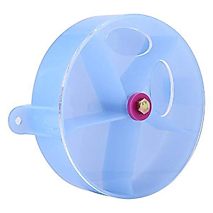 Bird Creative Foraging Toy, Parrot Bird Feeders Seed Food Ball Rotate Wheel for Small Medium Parrot Parakeet Canary Cage Feeder(Blue)
