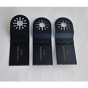 3 Pack Universal Wood Cutting Japan Teeth HCS Blade for Fein Multimaster, Ridgid, Bosch, Chicago, Milwaukee, Etc.