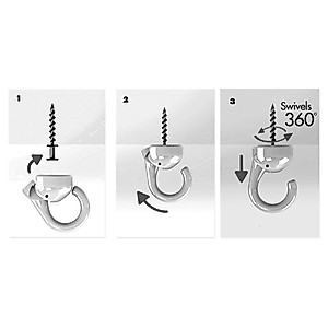 Hangman Products Elephant Ceiling Hook, 1 Hanger, Nickel