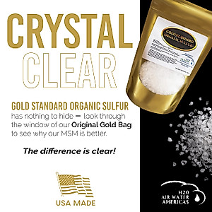 Gold Standard Organic Sulfur Crystals 6lb - 99.9% Pure MSM Crystals - MSM Powder Organic - 3rd Party Tested Sulphur