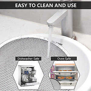 WOPPLXY 3 Pcs 12 Inch Pizza Screen, Restaurant-Grade Aluminum Alloy Pizza Baking Screen, Seamless Round Pizza Screen Non Stick Mesh Net Baking Tray Cookware Kitchen Tool For Oven, BBQ