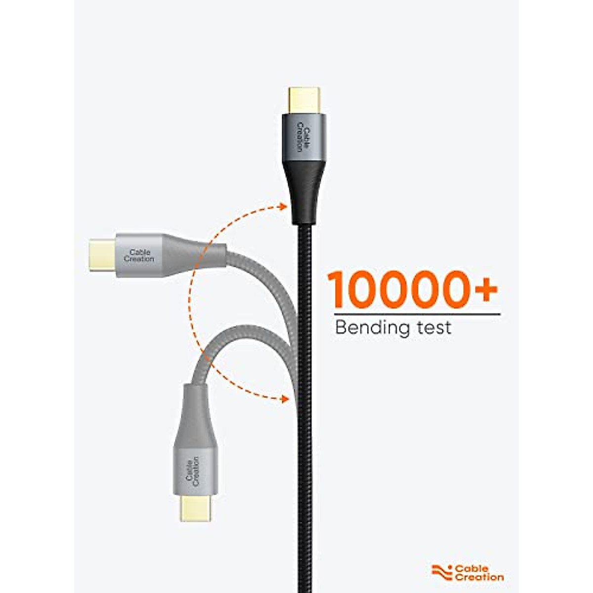 CableCreation Short USB C to USB C Cable, Type C Fast Charging USB C Cable 0.8FT, Double-Braided Exterior Compatible with Galaxy S22 Ultra S22 S21 S20 Note 20, MacBook, iPad Mini 6, iPad Pro 2020