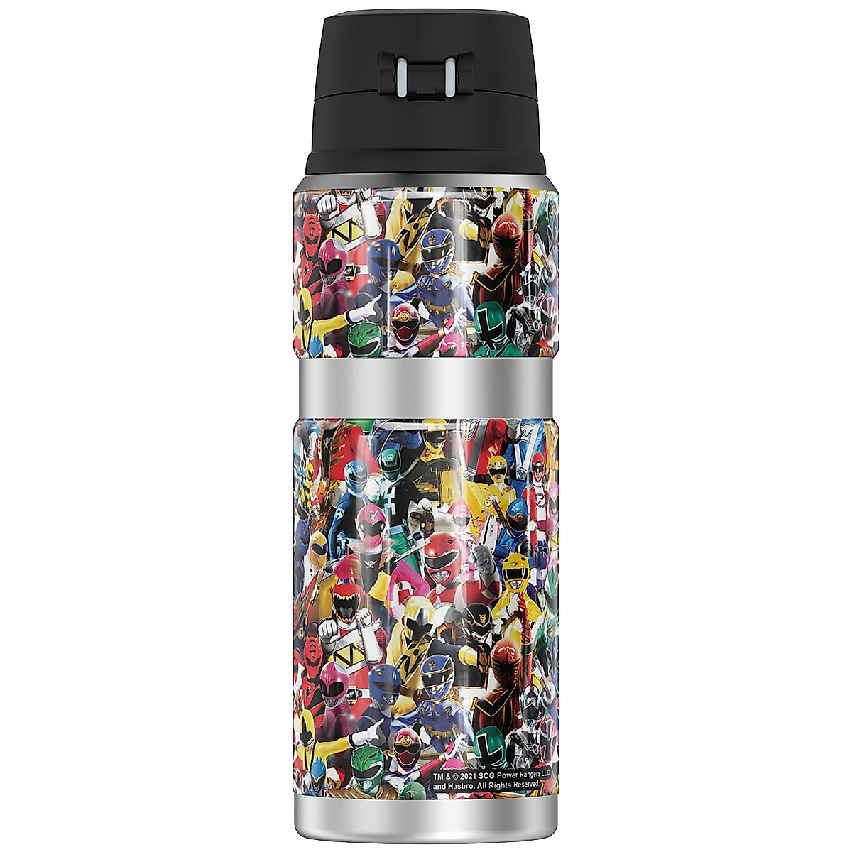 Power Rangers Crowd of Rangers THERMOS STAINLESS KING Stainless Steel Drink Bottle, Vacuum insulated & Double Wall, 24oz