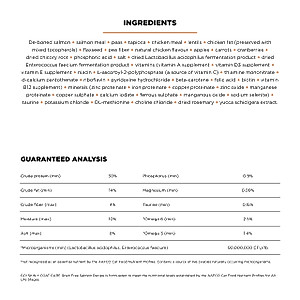 GO! SOLUTIONS Skin + Coat Care - Grain Free Dry Cat Food, 3 lb - Salmon Recipe - Cat Food for All Life Stages - with Probiotics