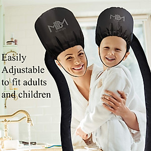 Bonnet Hair Dryer Attachment-W/ 10 Silicone Hair Curlers-Extra Large Adjustable Soft Hooded Hair Dryer Bonnet With Extra Long Hose For Drying,Styling,Curling&Deep Conditioning Fits All Head&Hair Sizes