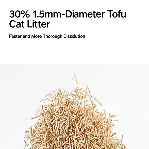 pidan Tofu Cat Litter Clumping,Flushable,Ultra Absorbent and Fast Drying, 100% Natural Ingredients Litter,Solubility in Water,Really Dust-Free,Less Scattering (5.3lb×1bag)