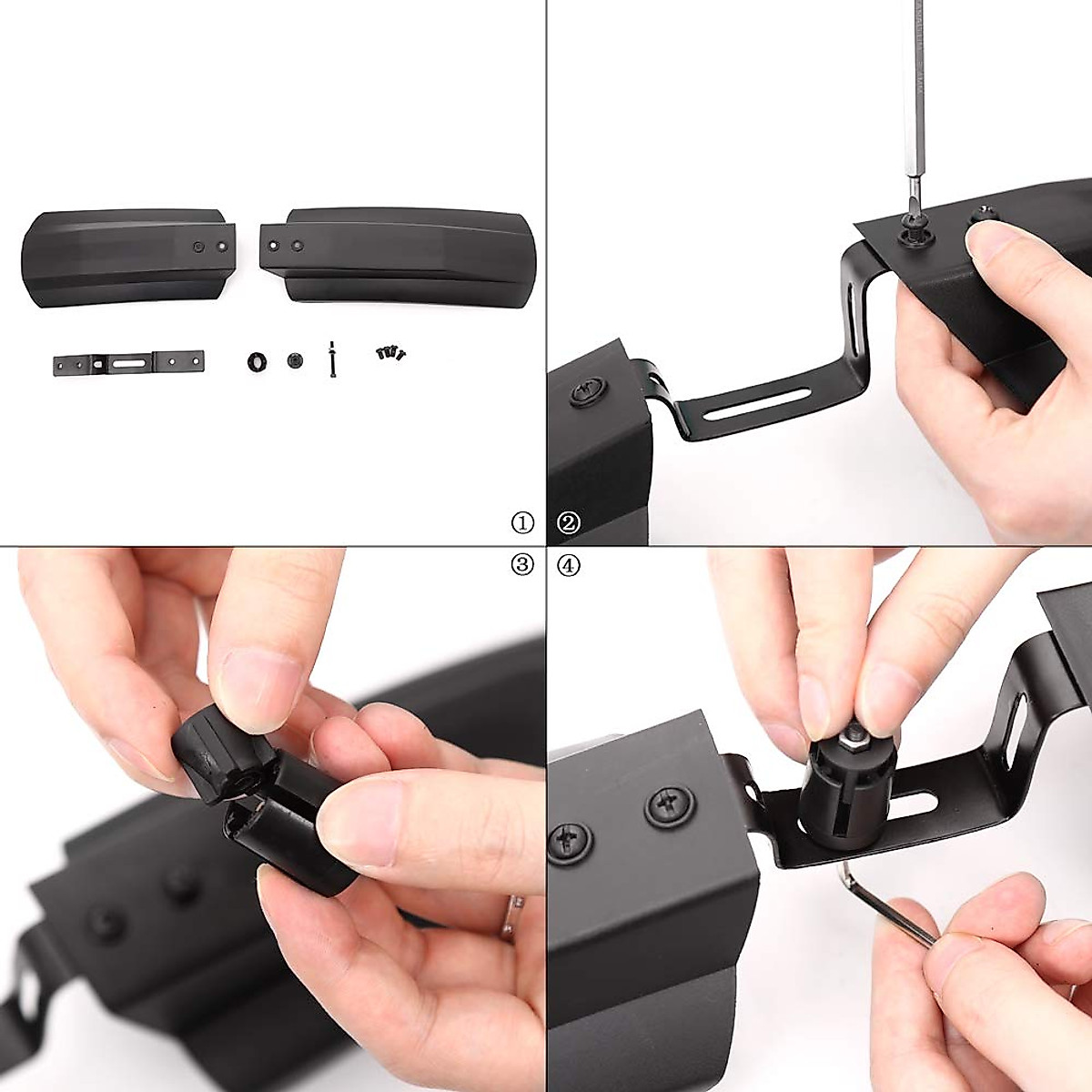 Farway 26 inch Snow Bicycle Mudguard Fat Bike Fender Front Rear Mud Guard Cycling Bike Fender for Fat Tire Mountain Bike