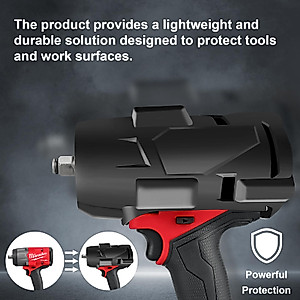 M18 49-16-2967 49162967 High Torque Impact Wrench Boot rubber Compatible with Milwaukee M18 FUEL 1/2 High Torque Impact (2967-20)- (Black)