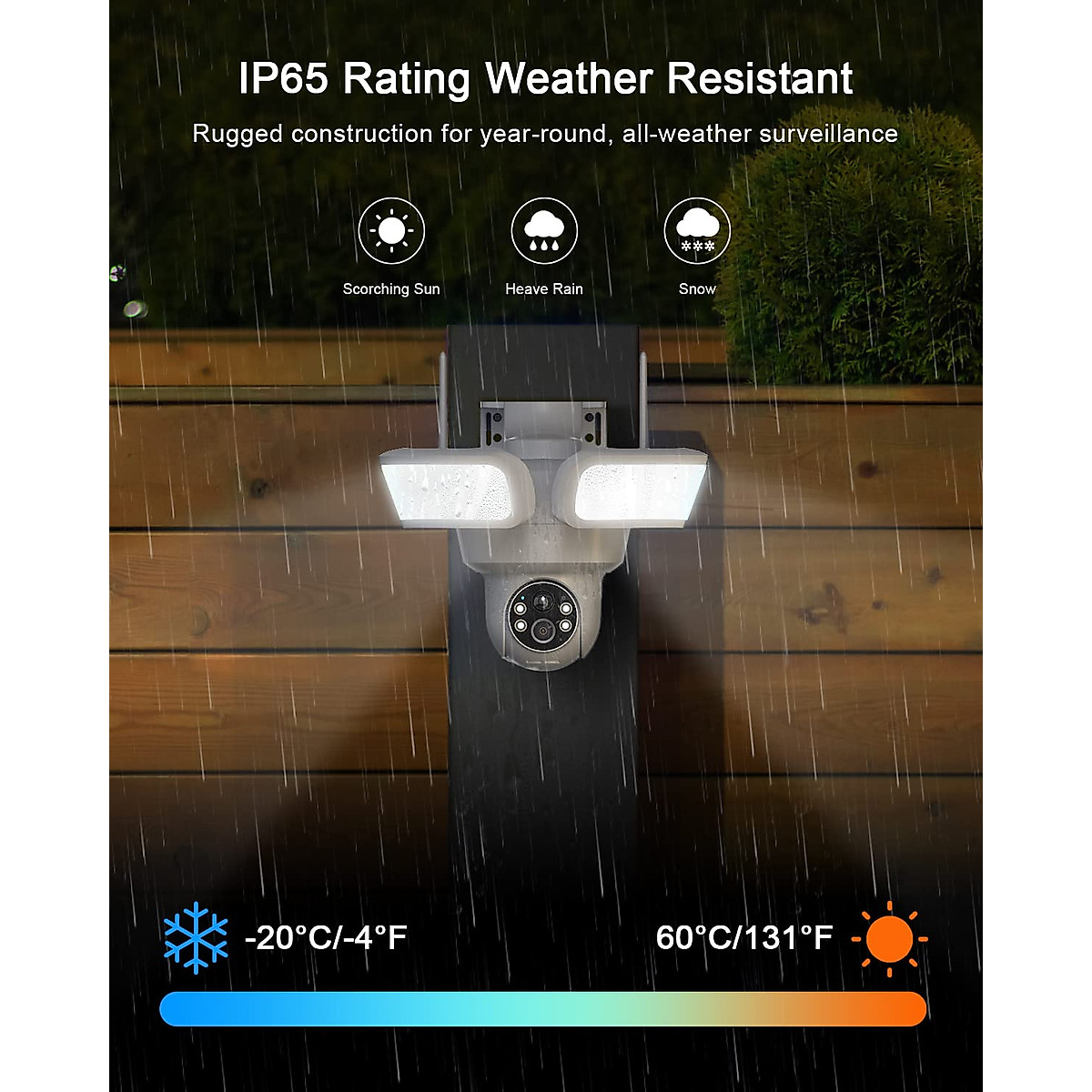 ANRAN Floodlight Security Camera Wireless Outdoor with 360° View Pan/Tilt, 2K Solar Powered WiFi Camera, IP65 Smart Lighting Cam, Color Night Vision, 120dB Siren, Two Way Audio, PIR Motion Detection