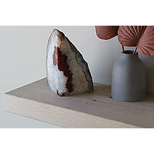 Urban Legacy Accent Floating Shelves | Unfinished Solid White Oak | Modern Hardwood Shelves with Floating Brackets | Set of 2, (48" x 7" x 2")