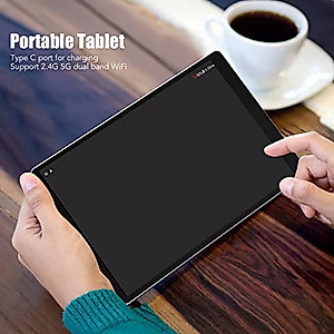 10.1in Tablet, Front 5MP Portable Tablet for Adults for Work (EU Plug)