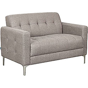 Global Industrial Fabric Upholstered Loveseat, 49-1/4"W, Tan