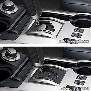 BLAKAYA Compatible with Alcantara Suede Center Control Gear Shift Panel Cover Interior Accessories for Toyota 4Runner SUV 2010 2011 2012 2013 2014 2015 2016 2017 2018 2019 2020 2021 2022 2023(Black)