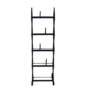 Atlantic Mitsu 5-Tier Portable Media Storage Rack – Protects & Organizes Prized Music, Movie & Video Games Collections, PN 64835195 in Smoke