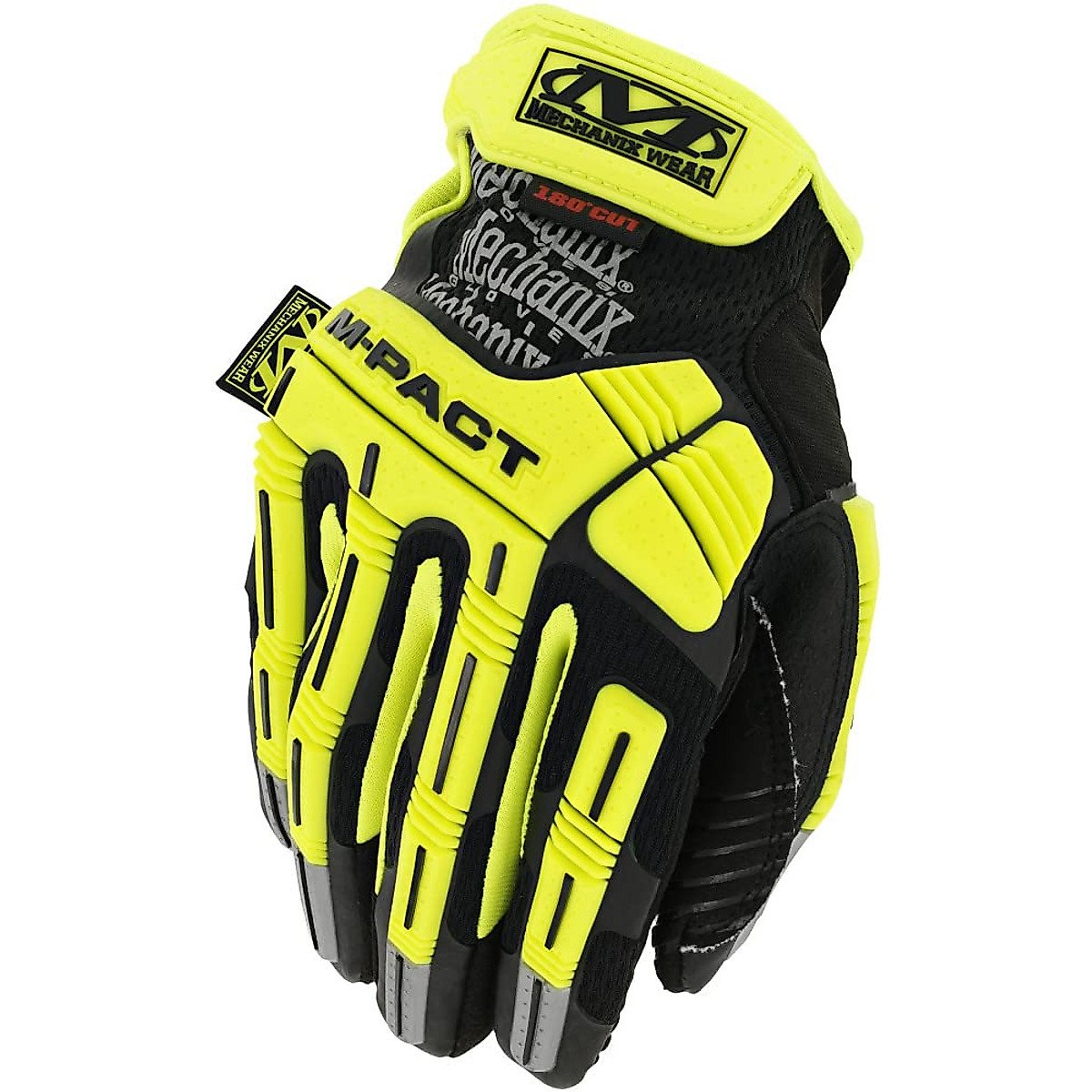 Mechanix Wear: Hi-Viz M-Pact E5 Work Gloves (X-Large, Fluorescent Yellow)