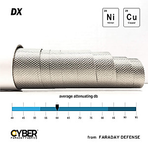 Cyber Diamond DX Faraday Fabric EMI Copper Nickel Ripstop Fabric (42" x 5')