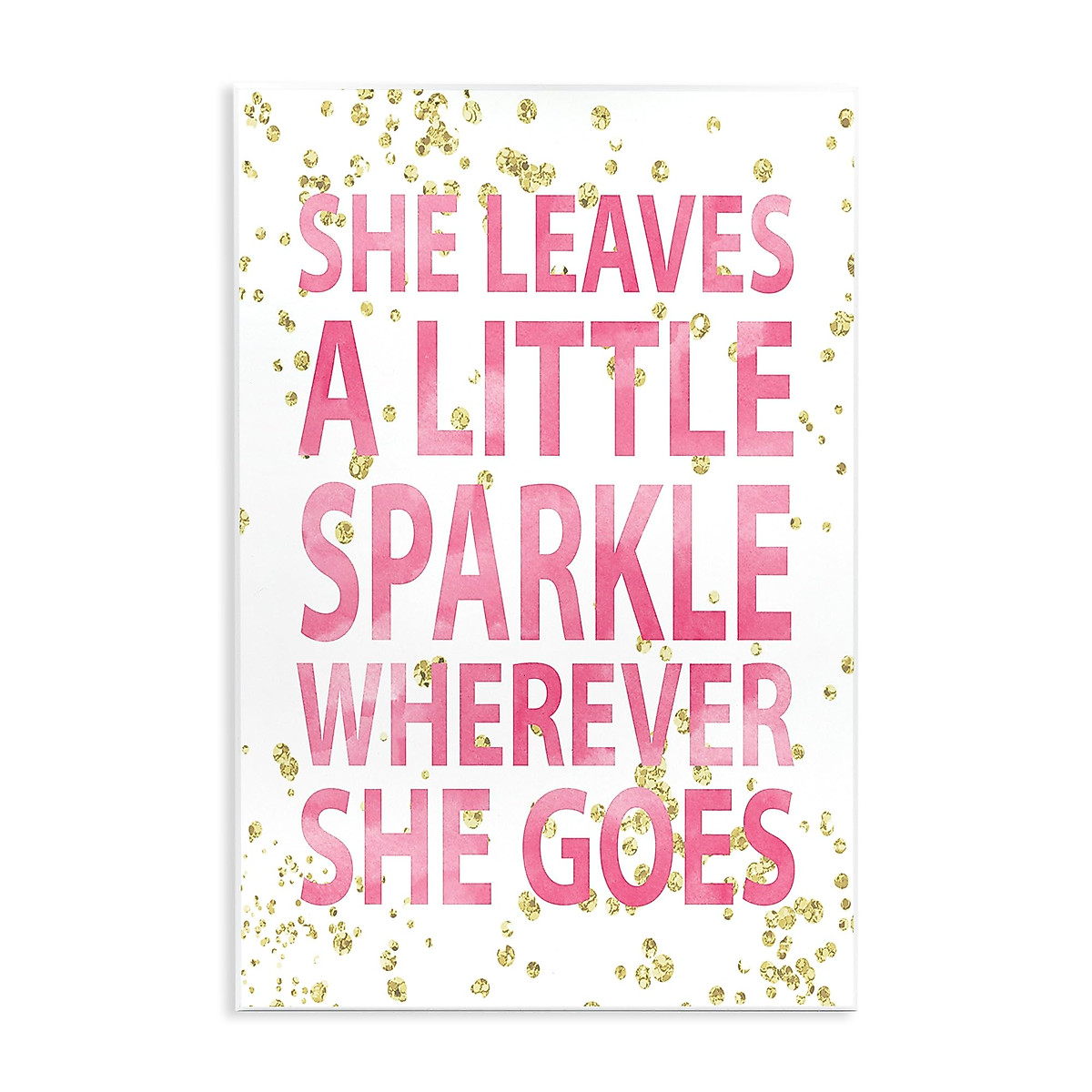 Stupell Industries She Leaves a Little Sparke Wall Plaque, 10 x 15, Design by Artist Susan Newberry Designs