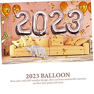 ERINGOGO 1 Set 2023 Aluminum Film Balloon Garland Decor Suit for Kids Chinese Decor Aluminum Foil Balloon New Years Eve Party Supplies 2023 2022 Ballons Aluminum Film Rose Gold Party Favors