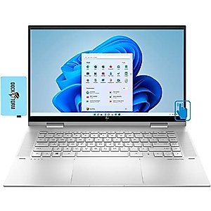 HP Newest Envy x360-15.6" FHD IPS Touchscreen Laptop 11th Gen (Intel i7-1195G7 4-Core, 16GB RAM, 512GB PCIe SSD, Intel Iris Xe (1920x1080), Active Pen, Fingerprint, WiFi 6, BT 5.2, Win11P) w/ Hub