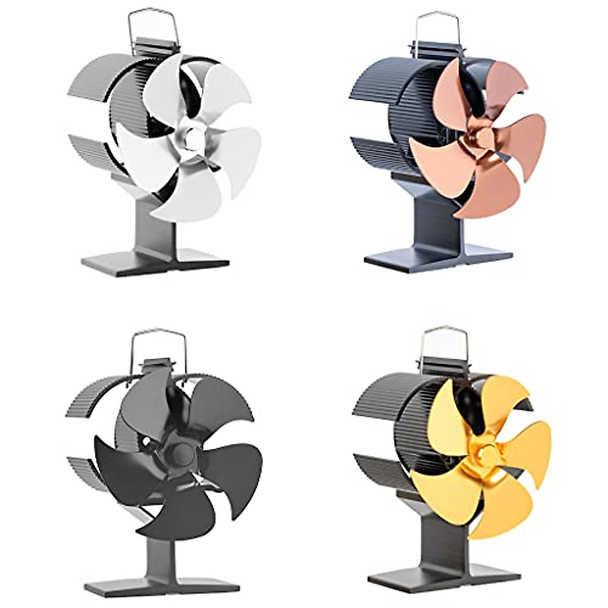 Practical Wood Log Stove Fan Quiet With 5 Heat Powered Fan Efficient Winter Warmer Circulating Warm Air Heat Powered Stove Fan For Wood Burning Stove