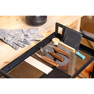 Elemental Tools 9pc Wood Carving Tools Set - Hook Carving Knife, Whittling Knife, Detail Wood Carving Knife For Spoon, Bowl, Kuksa Cup Or General Woodwork - Bonus Cut Resistant Gloves And Bamboo Box