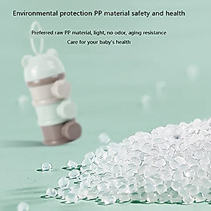 Manwetye 2 PCS 4-Layer Baby Milk Powder Dispenser, Stackable Formula Container for Travel, Portable Snack Storage Box