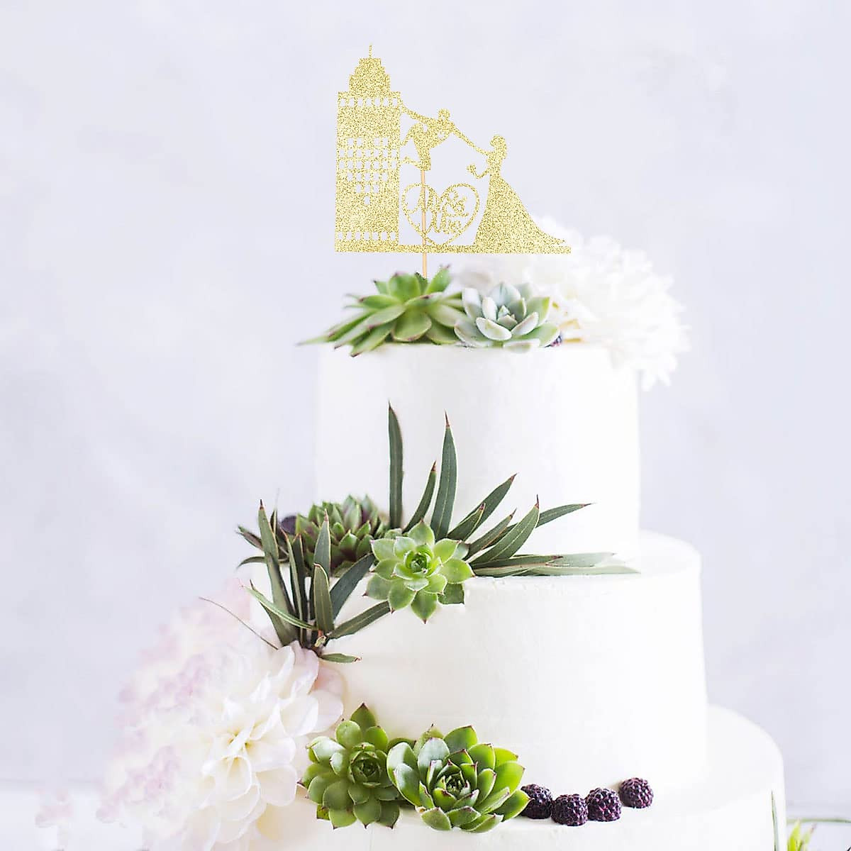 Spider-Man Wedding Cake Topper, Superhero Silhouette, Mr & Mrs Wedding Cake Decors, Bride and Groom Party Decorations, Gold Glitter