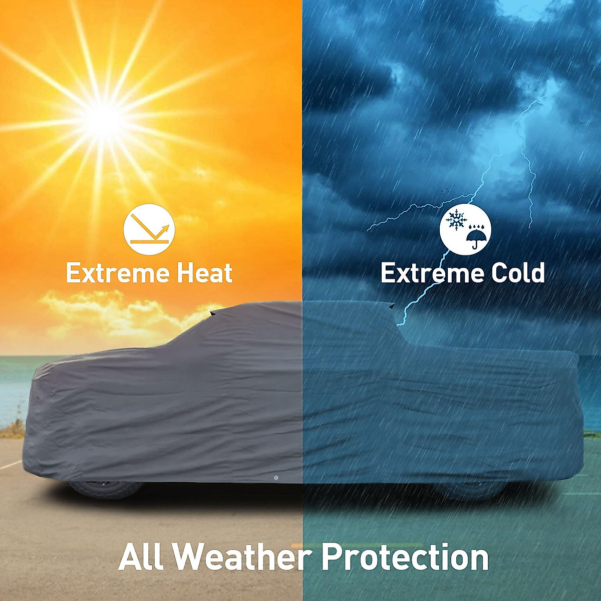 DaShield Ultimum Series Truck Car Cover for Ford F-100 1956 Regular Cab Pickup Short Bed All Weather Protection Semi Custom Fit Dust, Sun, Snow, Rain Protection Indoor Outdoor