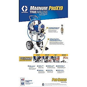 Graco 17G180 Magnum ProX19 Cart Paint Sprayer, Blue & white