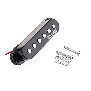 Wilkinson High Output Ceramic ST Strat Single Coil Pickups Set for Stratocaster Electric Guitar, Black