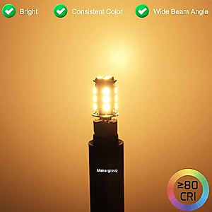 Makergroup T5 T10 Wedge Base LED Light Bulb High Brightness 12VAC/DC 3Watt 2700K-3000K Warm White Color for Outdoor Landscape Lighting Deck Stair Step Path Lights and RV Lights Pack of 6