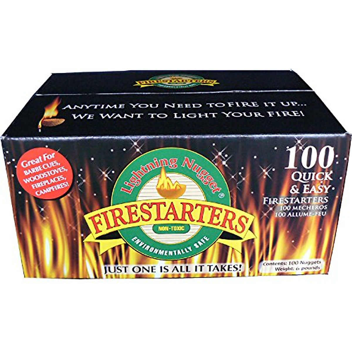 Lightning Nuggets AN100-2 200 Count Fire Starters, Tan (Pack of 200)