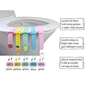 10PCS Toilet Seat Lifter Handle,Toilet Lid Lifter,Toilet Seat Cover Lifer,Toilet Seat Holder Lift Tools,Bathroom Toilet Accessories for Home,Office,Hotel.Make Your Life More Hygienic.XIWUMOER