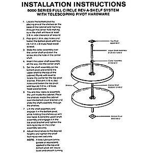Richelieu Full Circle 2-Shelf Round White Trays Corner Cabinet Lazy Susan with Dependently Rotating Trays (18")